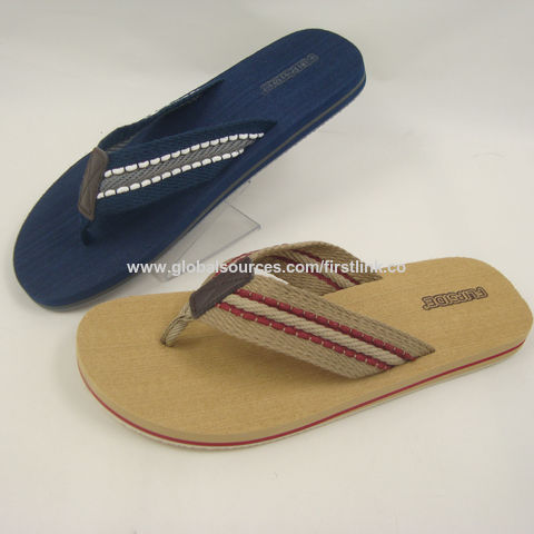 Summer beach casual slippers,men beach slipper made of webbing upper ...