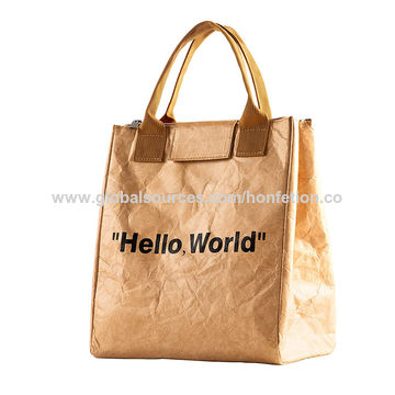 China Insulated large lunch tote bag reusable thermal tyvek paper ...