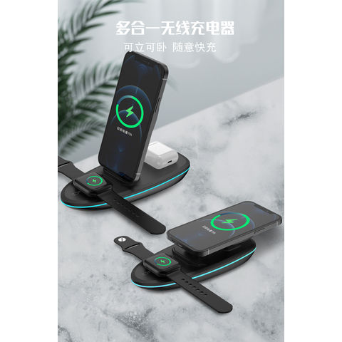 China 5 in 1 Wireless Charger Stand Fast Charging Cell Phone Holder ...