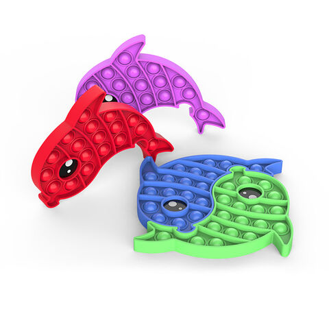 China Pop it Fidget Toy Educational Fish Shape Anti-anxietyTactile ...