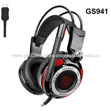 China JINDUN GS941 RGB LED COLOR gaming headset,pc wired headphone on ...