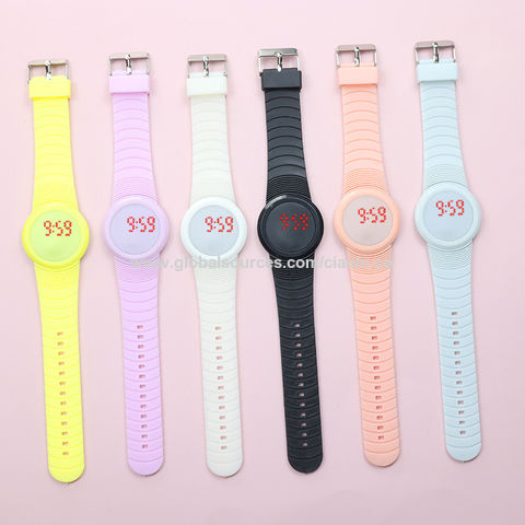 China LED watch with touch screen made of plastic watchcase and ...