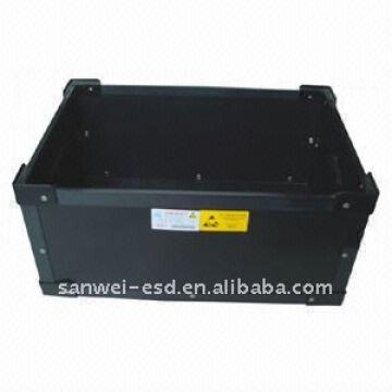 ESD corrugated box, Wholesale plastic container,black Anti-static ...