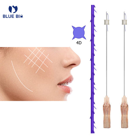 China Pdo 3d 4d cog barbed thread face lift absorbable blunt cannul ...