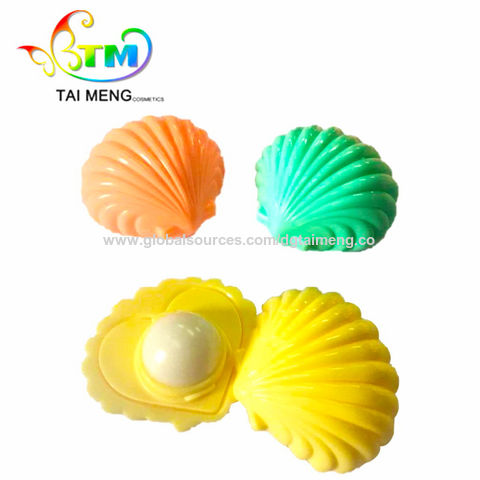 ChinaOEM Twinkle sea shell scented pop ball lip balm on Global Sources