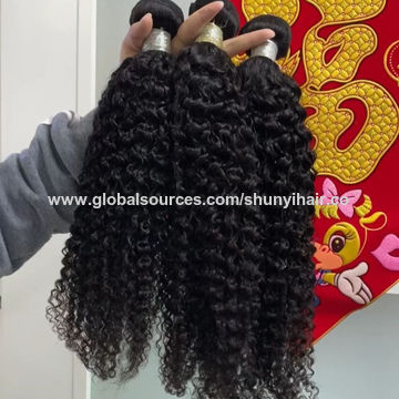 China 100% virgin human hair Spanish curl bundles Top quality No tangle ...
