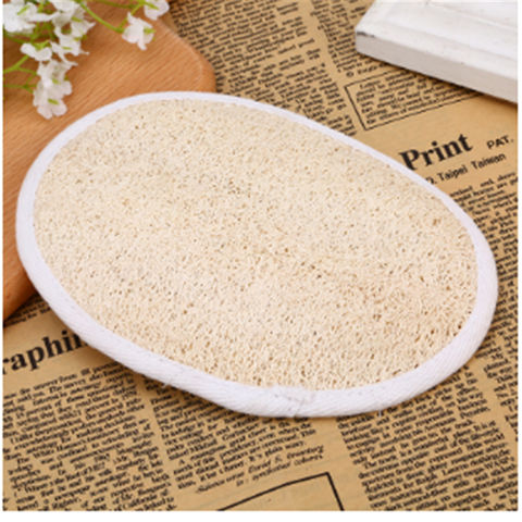 China 100% Organic Natural Oval Shape Exfoliating Loofah pad Luffa ...