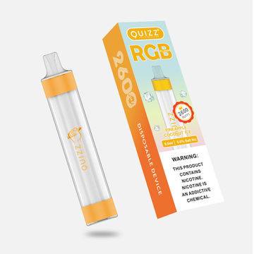 China Quizz Disposable Vape with RGB Flash 2600 Puffs 9.0ml Pre-Fill E ...