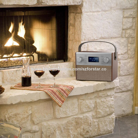 China Portable Wooden DAB Radio with Retro Design, LCD Display ...