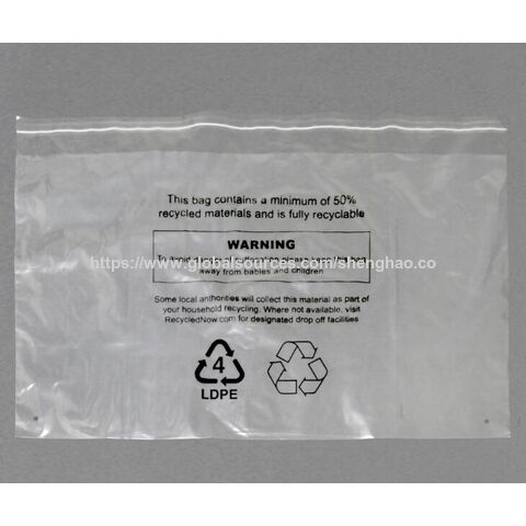China Recycled PE bag for garment packaging on Global Sources,GRS PE ...