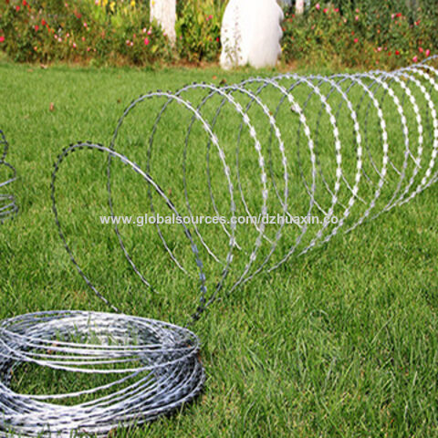 China Razor Wire Coils, Helical or Concertina Available in Galvanized ...