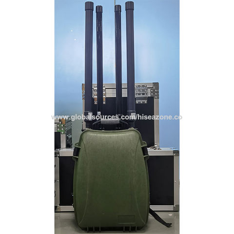 China Manpack DDS Jammer, anti drone, built-in battery, GPS, 2.4G, 5.8G ...