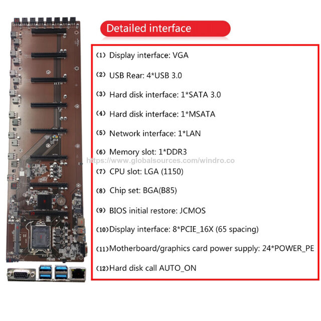 China 2021 New H81 B85 Q87 chipsets PRO R2.0 Super Alloy Cryptocurrency ...