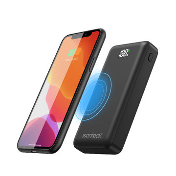 China Wireless Charging Power Bank 20.000mAh Plastic Rubberized Surface ...