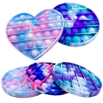 China New colorful poper stress relieve pop it ADHD simple dimple ...