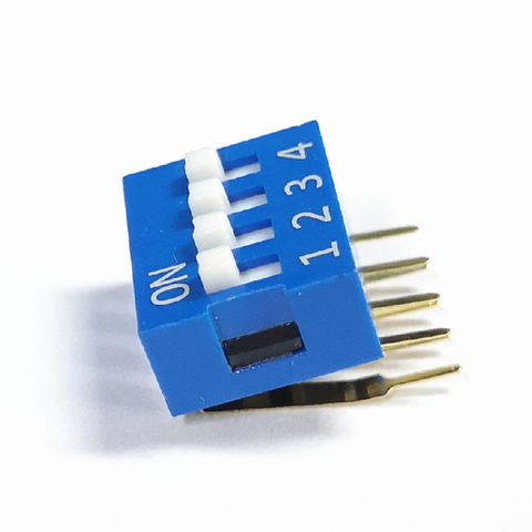China Dip switch, 4 pin SMD 1 position right angle switch dip switch on ...