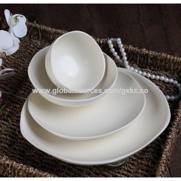 Irregular shape stoneware dinner set | Global Sources