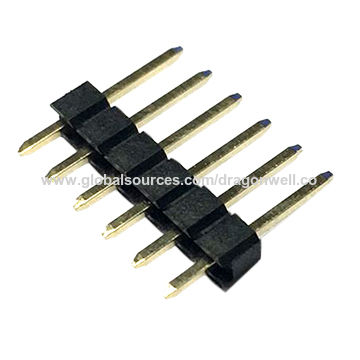 China HEADER 1x6 PINS PITCH 2.54MM H=3.3+6MM on Global Sources,Pin ...
