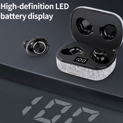 China TWS earbuds Bluetooth 5.0 stereo long battery life LED battery ...
