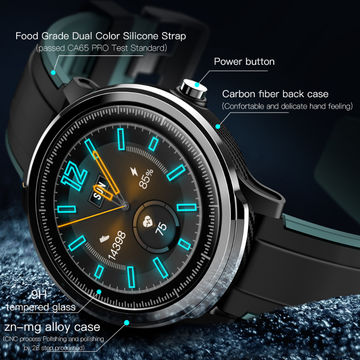 China SN80 3D UI BT5.0 1.3' smartwatch fiber carbon back case IP68 ...