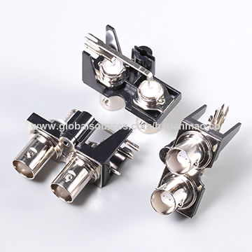 Taiwan BNC Connector, Female PCB Mount/2x1 Port Jack/DIP Right Angle 50 ...