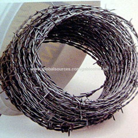 China Gal barbed wire barbed rope pvc coated barbed wire fence with ...