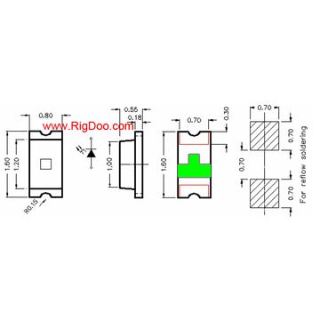 0603 1608 SMD Pure Green Diode LED | Global Sources