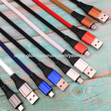 China USB 2.0 fabric braided data cable for mobile phone ,ipad and ...
