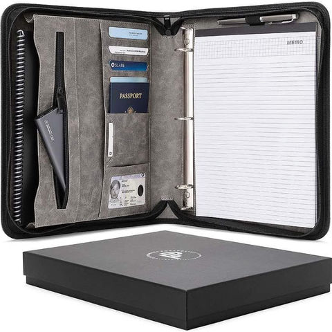 China Briefcase With Zipper Seal Removable 3-ring Portfolio Binder ...