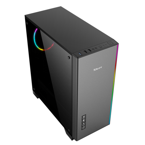 China SAMA Oem ATX Case 3pcs Rainbow RGB Fan Gabinete Pc Aluminum Alloy ...