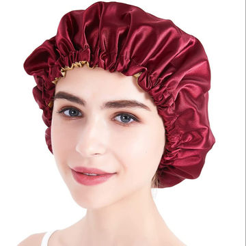 China Sleep cap,Fashion customized LOGO Silk Sleep bonnet Satin Double ...