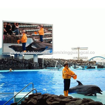 China High way low power P10 rgb full color DIP346 LED display module ...