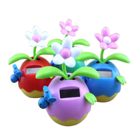 China Smile cute car decorative flip flap solar flower, OEM orders are ...