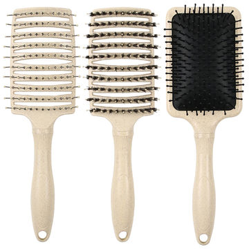 China Wheat Straw Comb Natural Biodegradable Hairdressing Comb Massage ...