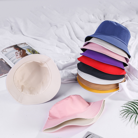 China Promotional custom made fashion bucket hat new design Double ...