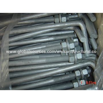 Galvanized anchor bolt, cast-in building concrete foundation | Global ...