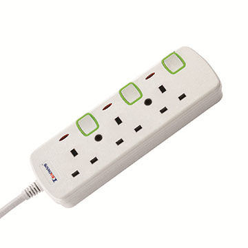 China BS/UK Power Socket, 3/4/5-way Extension Socket 13A 250V ABS/PC/PP ...