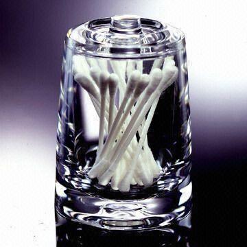 Acrylic Elegant Q-tip Holder, Measures 6.5 x 10.5cm | Global Sources
