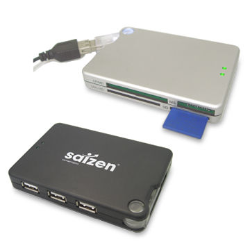 Hong Kong SAR Combo USB Hub Card Reader, Supports MD/SMC/XD/T-flash/CF ...
