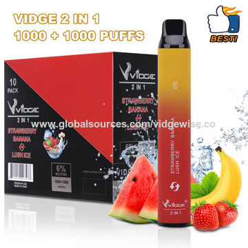 China Best Dual Flavors Disposable Vape Switch in Bottom Vidge 2 in 1 ...