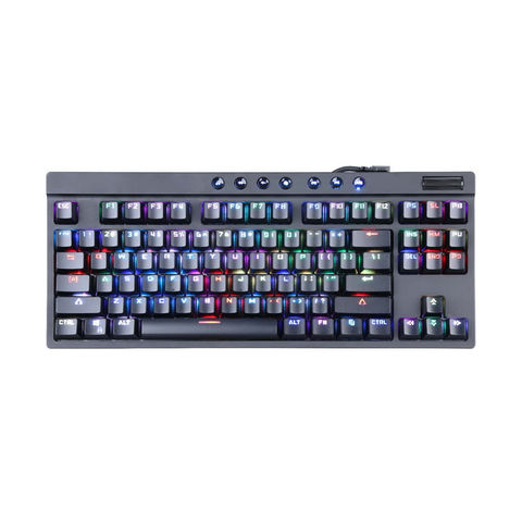 China Gaming Keyboard 87 Keys TKL Mechanical Keyboard With Metal Wheel ...