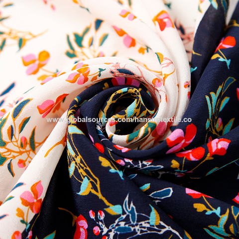 China Fresh Floral Print Ink-jet Pure Silk CDC Digital Printed Fabric ...