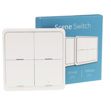 China Tuya Zigbee Smart 4 Button Scenario Scene Switch APP Remote ...