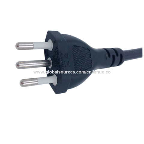 China INMETRO approved Type N 3 pin plug Brazil power cable on Global ...