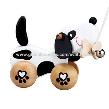 ChinaHot Sale Wooden Baby Push and Pull Dog Toy, Unit Meas(CM): 8*26*10 ...