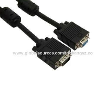 China VGA cable Male to Female with gold plated on Global Sources,3+9 ...
