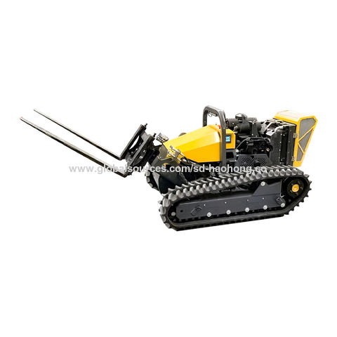 China Remote controlled tools carrier with forks mini tracked forklift ...