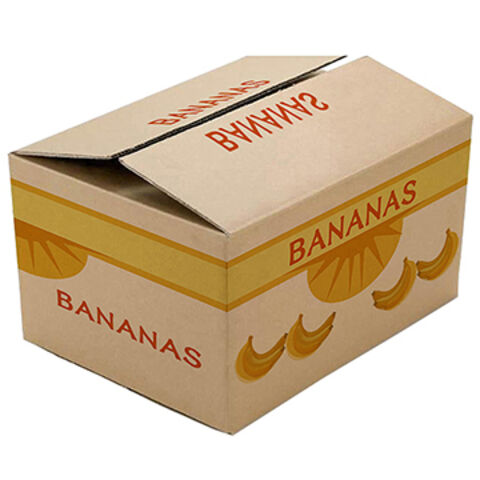 China Kraft banana packaging box, reusable material paper type kraft ...