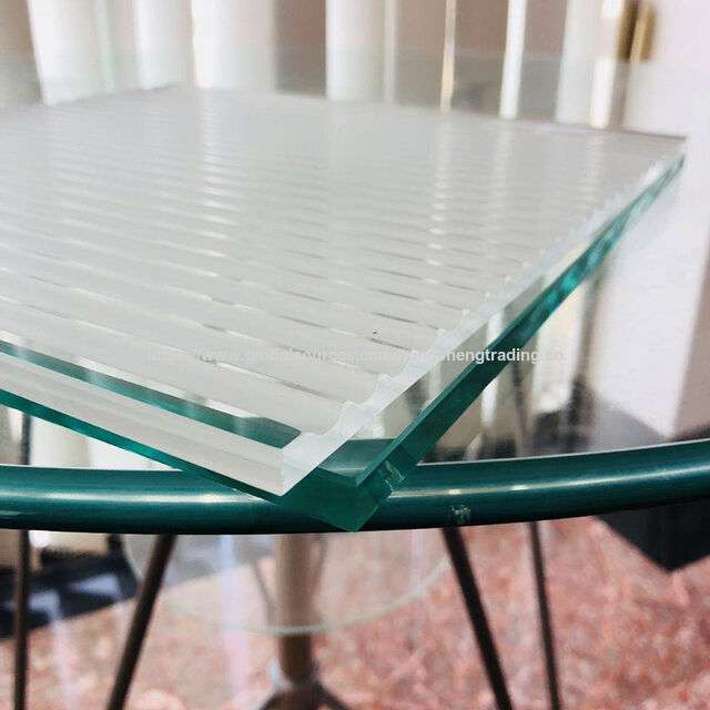 China Hot sale 3mm 4mm clear narrow reeded pattern decorative glass for ...