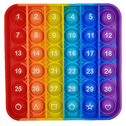 China Number Letters Popping Creative Gifts Silicone Push Bubble Funny ...